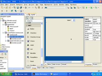 用jbuilder 2005开发java applet应用